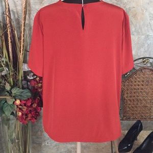 Laura Scott | Tops | Laura Scott Womanshirt Top Blouse Tunic Rust ...